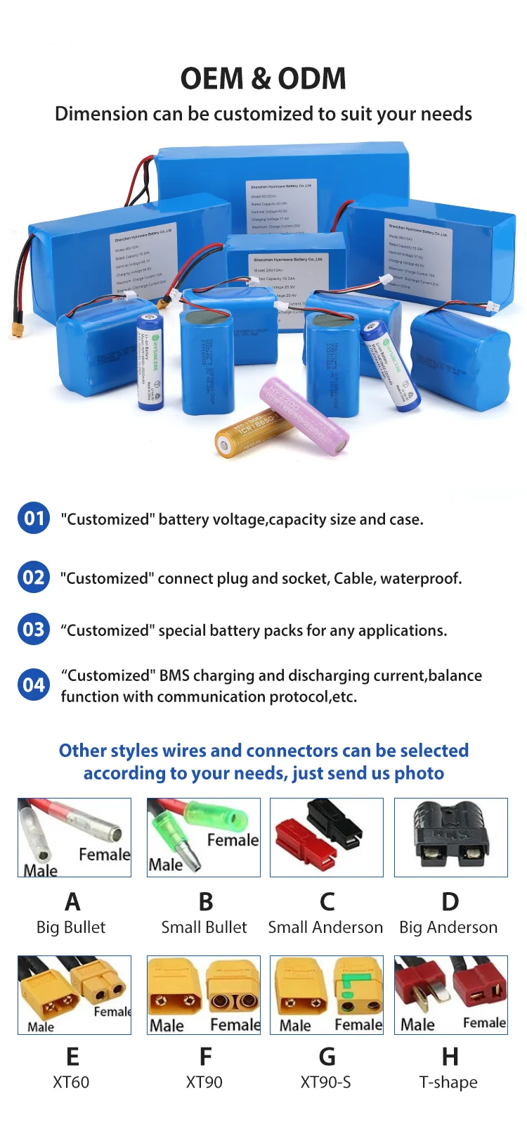 Customize Rechargeable Lithium Ion Batteries 12v 48v 60v 72v 10ah 20ah ...