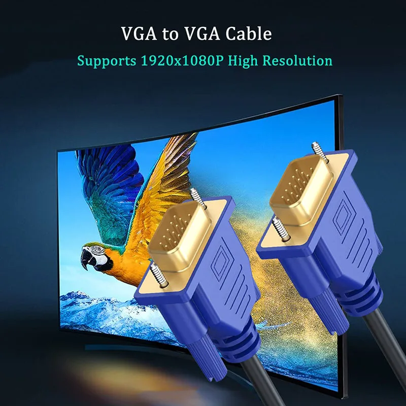 OEM PVC High Speed VGA Cables - 1080P Video Transmission