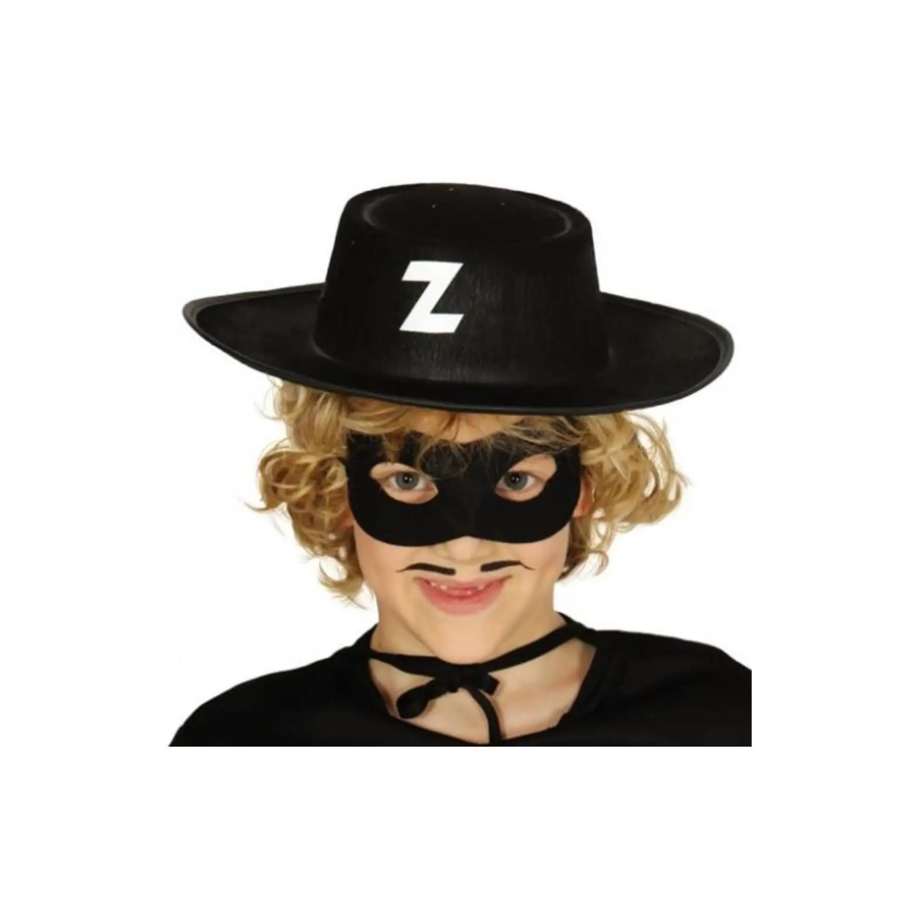 Zorro Hat And Zorro Mask With Z Logo Kids Size (4375) - Buy Zorro Hat ...