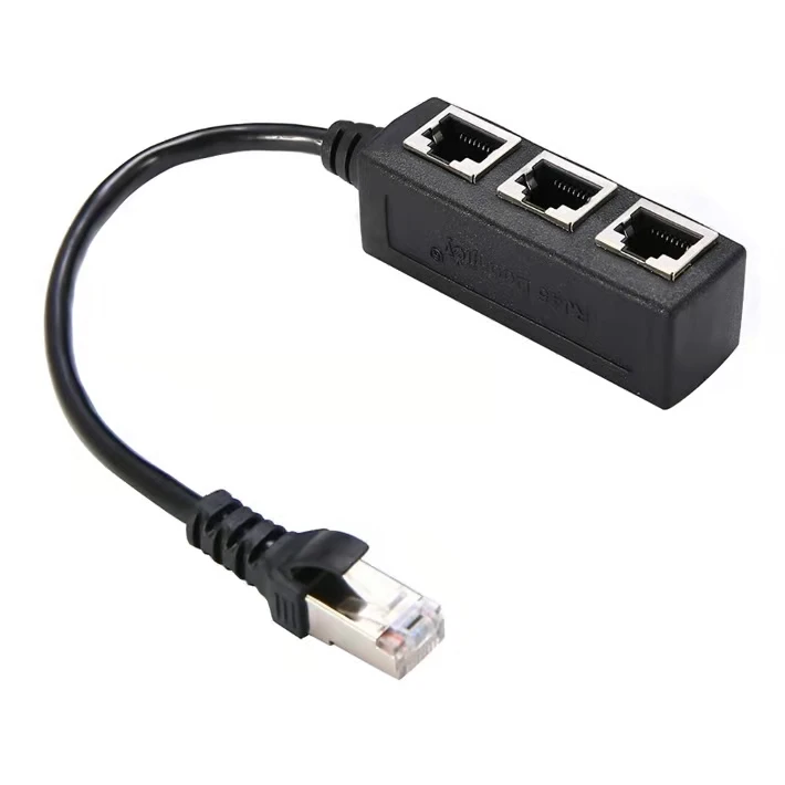 Rj45 Network Splitter Ethernet Adapter Male To 3 Female Lan Splitter ...