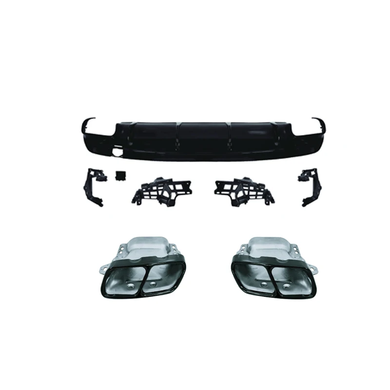 Rear Bumper Diffuser Body Kit Cla45 Amg Style For Mercedes Benz W117 ...