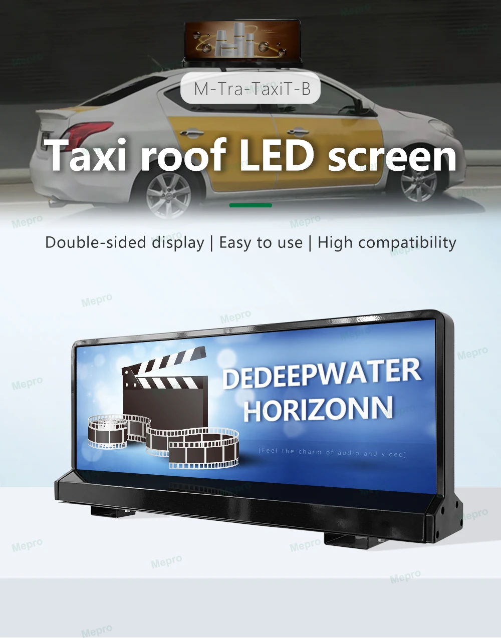 P2.5 P3 P5 Taxi Car Roof Advertising LED Screen - Programmable