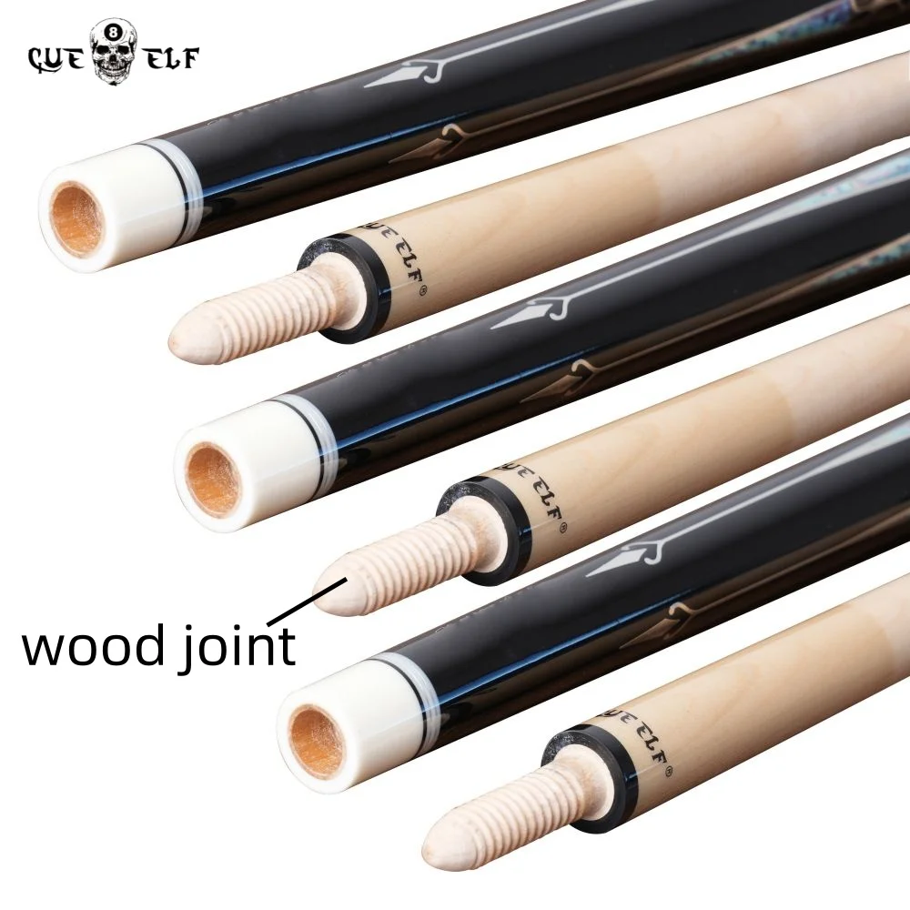 Cueelf High Quality Carom Pool Cue Stick Maple Shaft High Grade Sticker ...