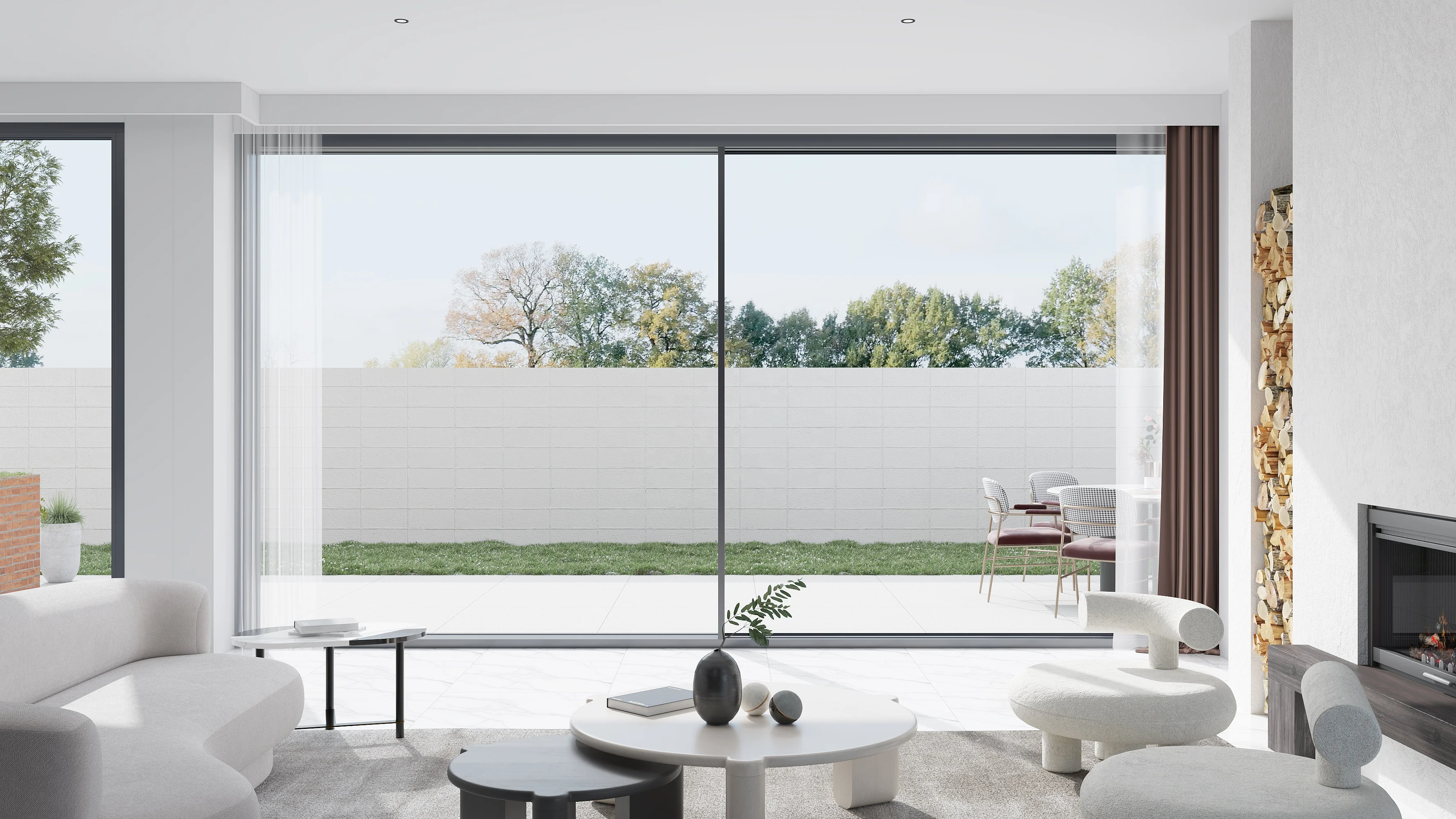 Modern Designed Tempered Glass Smart Sliding Door with Aluminum Frame ...