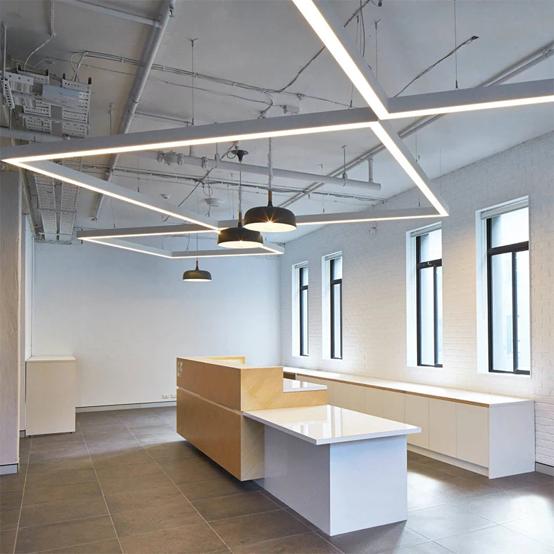 50mm LED Linear Pendant Light Commercial Continuous Line Ceiling Light ...