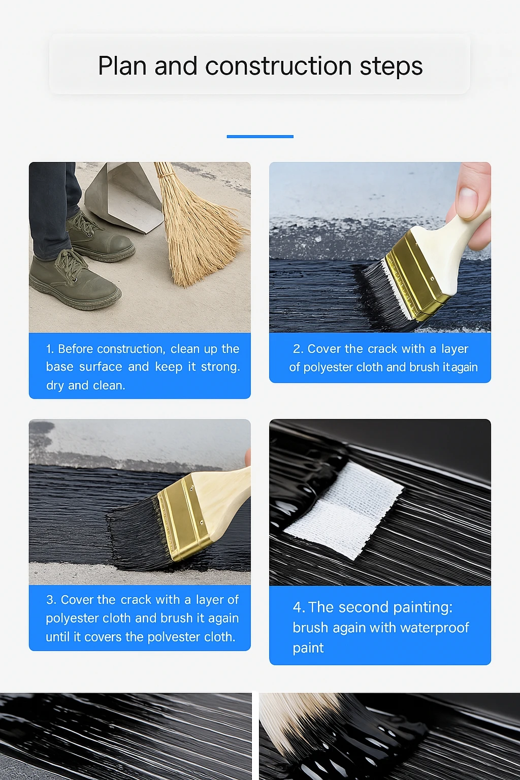 Outdoor Waterproofing Membrane Paintable Waterproof Membrane ...