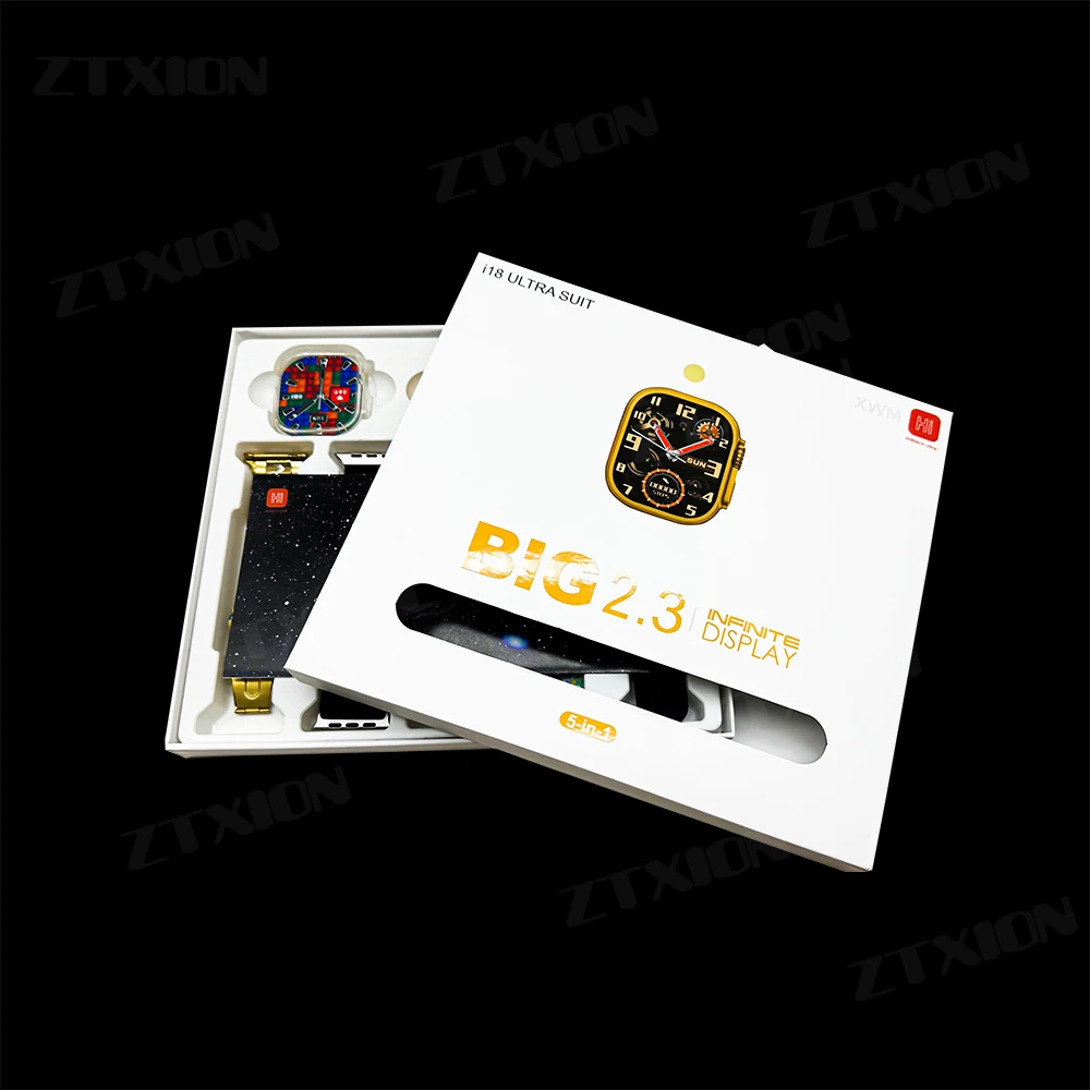 Reloj Inteligente I18 Ultra Suit 5 En 1 Conjunto Combinación Carga ...