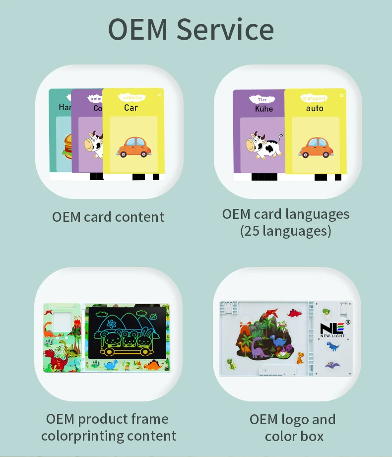 Writing Tablet with Card Reader - Kids Language Learning Toys