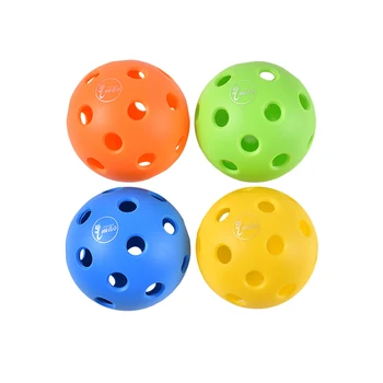 Indoor Bright Orange Yellow Color Pickleball Balls 26 Holes Performance ...