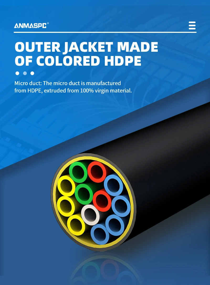 Useful 12 Way Circle Hdpe Microduct Tube Bundle For Air Blowing Fiber ...