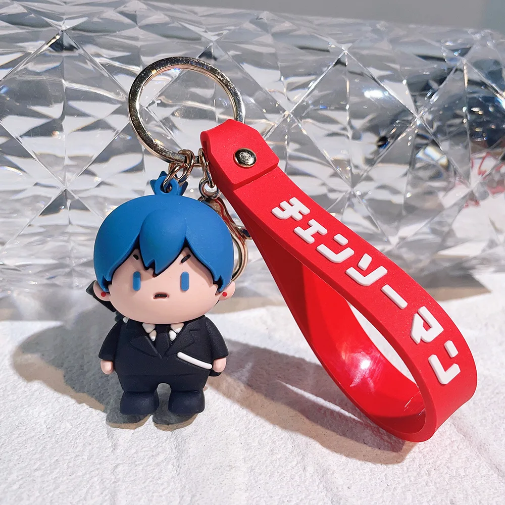 Cartoon Chainsaw Man 3d Keychain Denji Pochita Figure Pvc Pendant ...