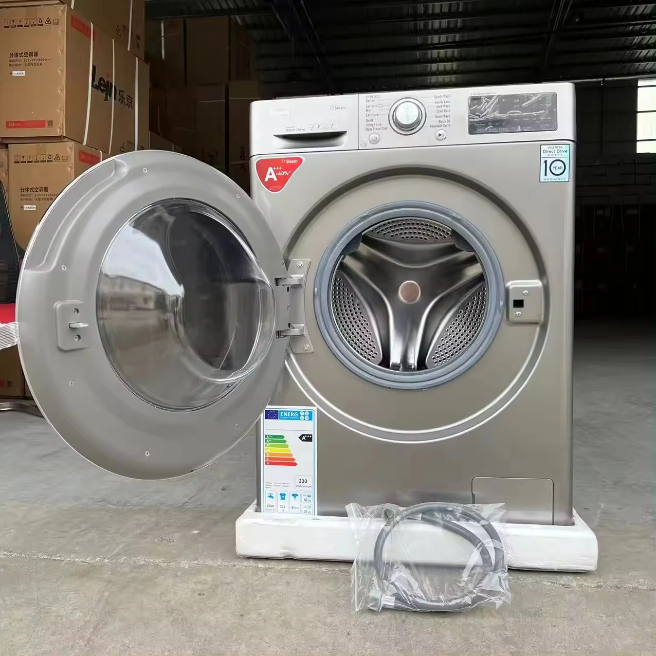 220V-10kg Fully Automatic Washing Machine function Single Tube Front ...