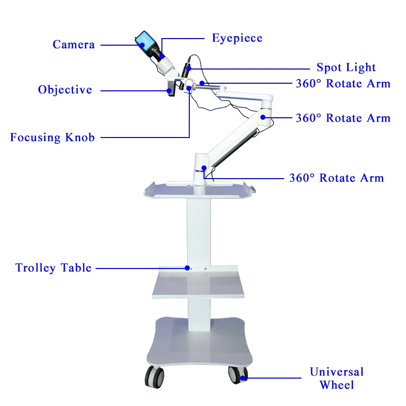VMS102CD Dental Microscope - Trolley Type & LED Spot Light