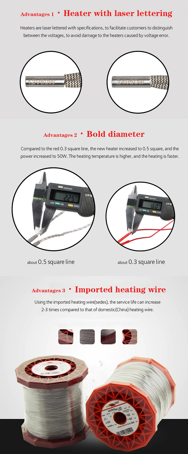 Cartridge Heater Finger Heater 12v 24v 220v Stainless Steel Industrial ...