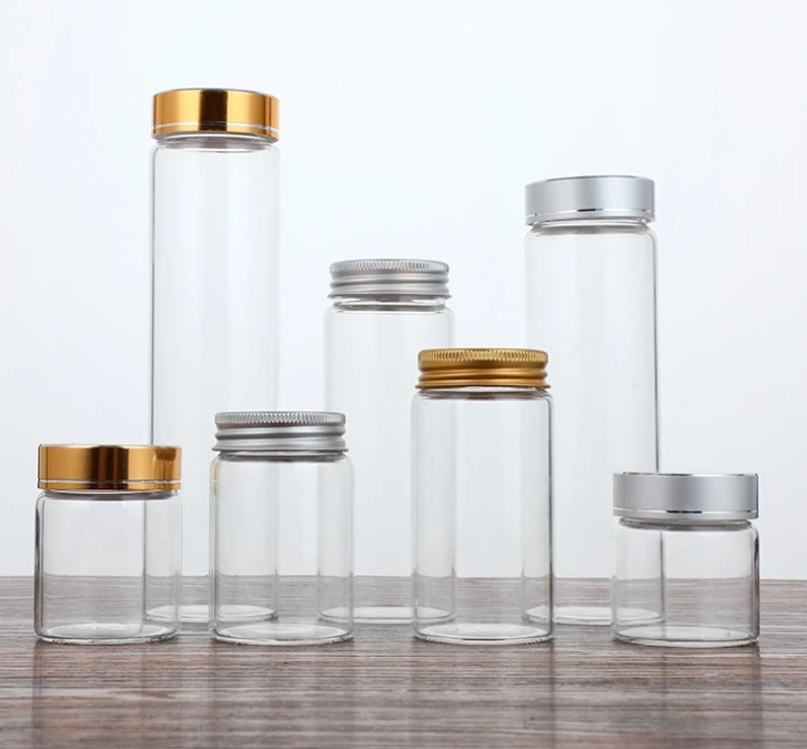 Wide Mouth Food Storage Straight Side Glass Jar Screw Neck 47MM ...