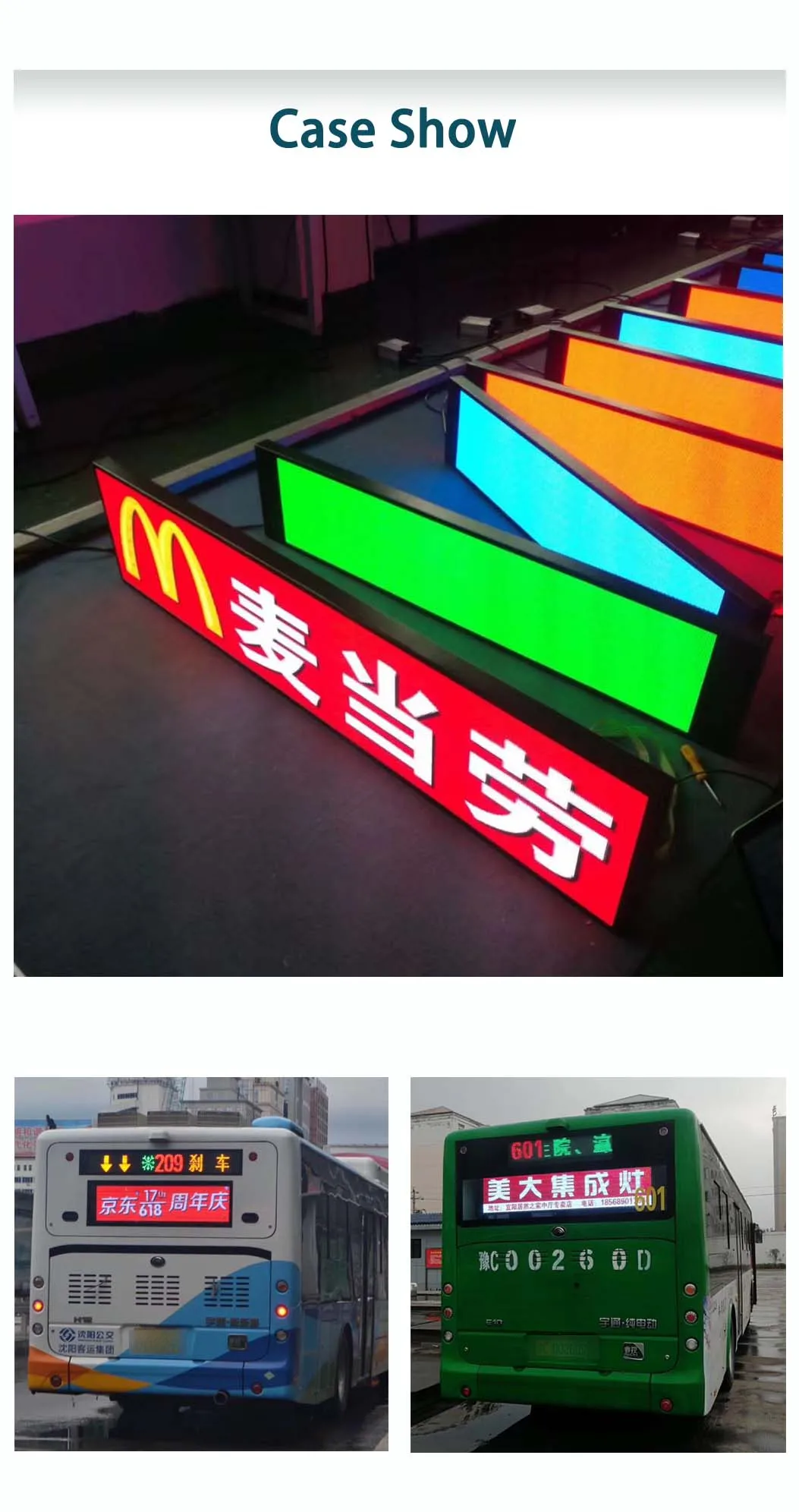 Bus Route Destination Programmable Scrolling Display Sign Led Running ...