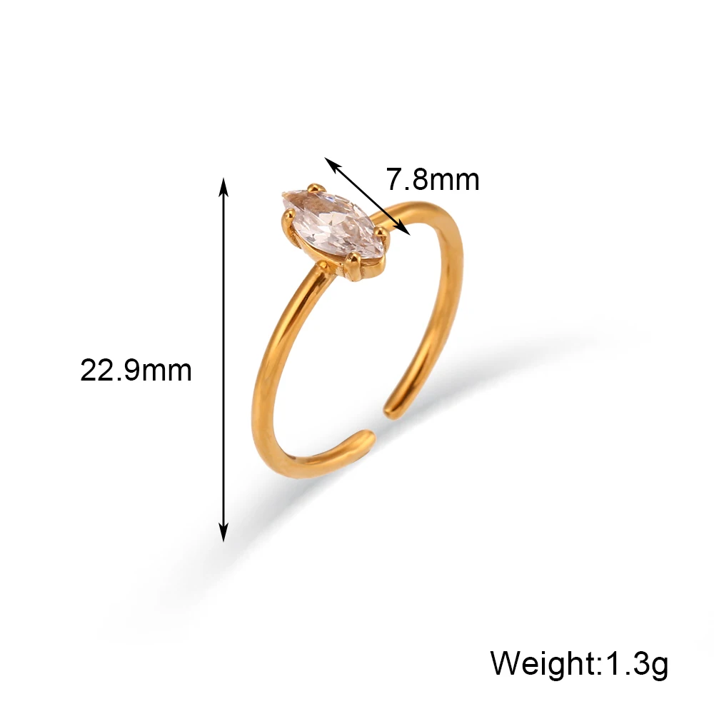 Dreamshow Elegant Zircon Adjustable Rings - 18K Gold Plated