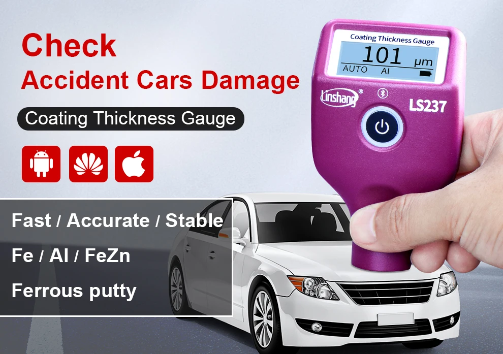 LS237 Car Paint Thickness Gauge - High Precision Coating Thickness ...