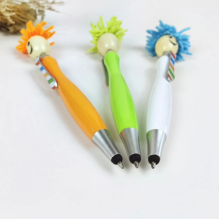 Mop Topper Screen Cleaning Pen 2 in 1 Stylus Pen Doll Head Pen for ...