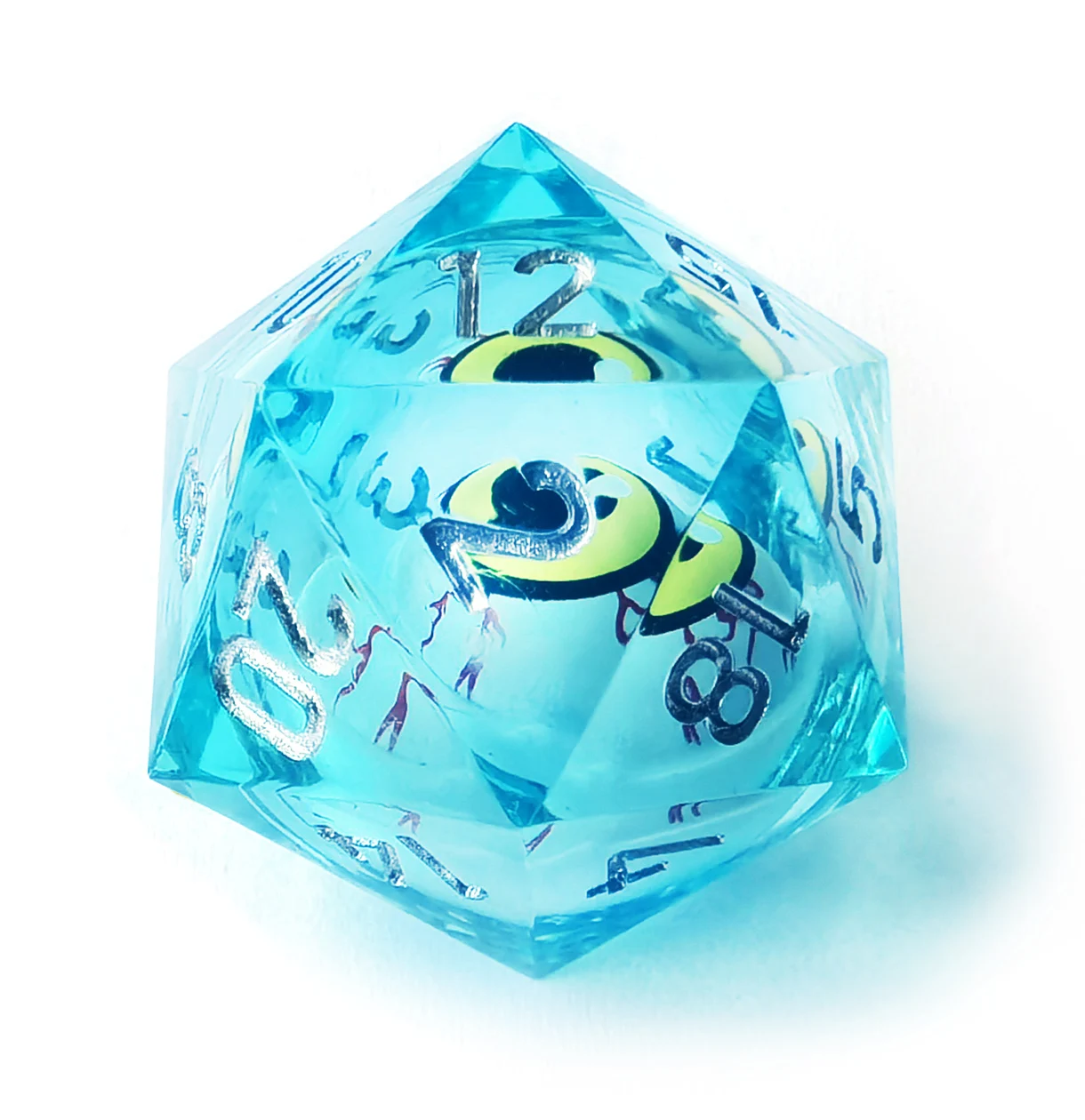 Bescon Sharp Edged Liquid Core Rolling Eyeball Dice - Razor Edge ...