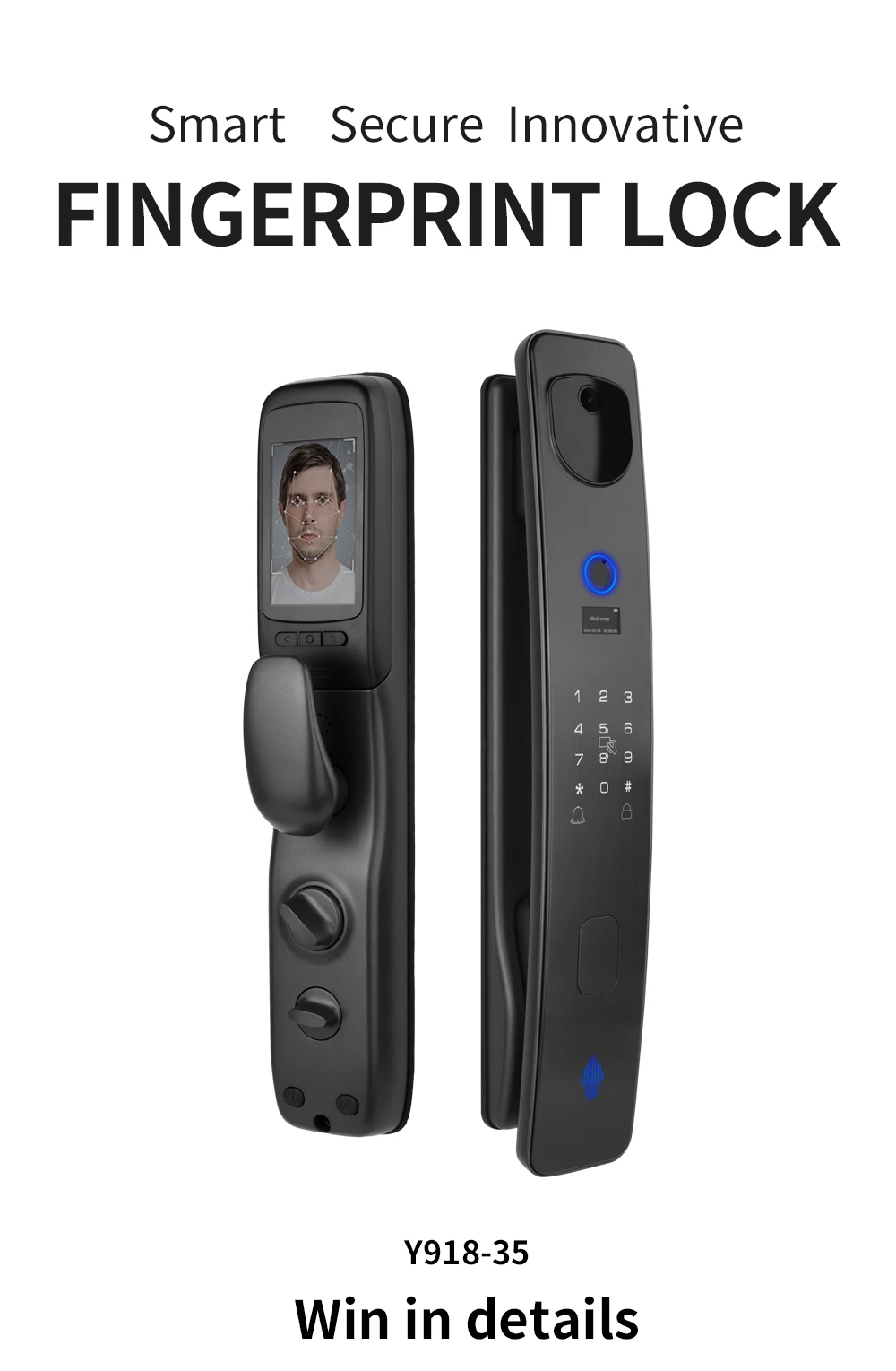 OYO Smart Fingerprint Lock with NFC Camera - Luxury & Security