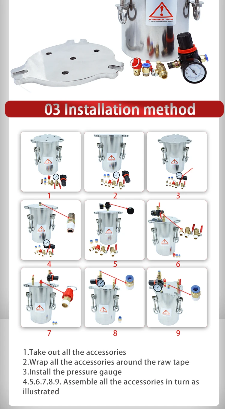 Shop 1L-100L Stainless Steel Glue Dispensing Pressure Barrels