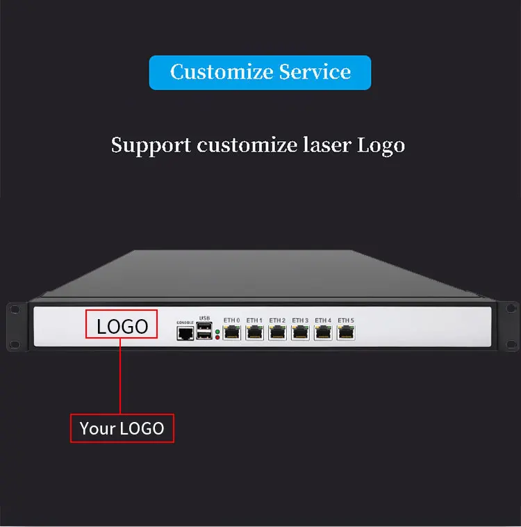 6 Lan Firewall Appliance For Pfsense With 1u Rackmount Case Firewall ...