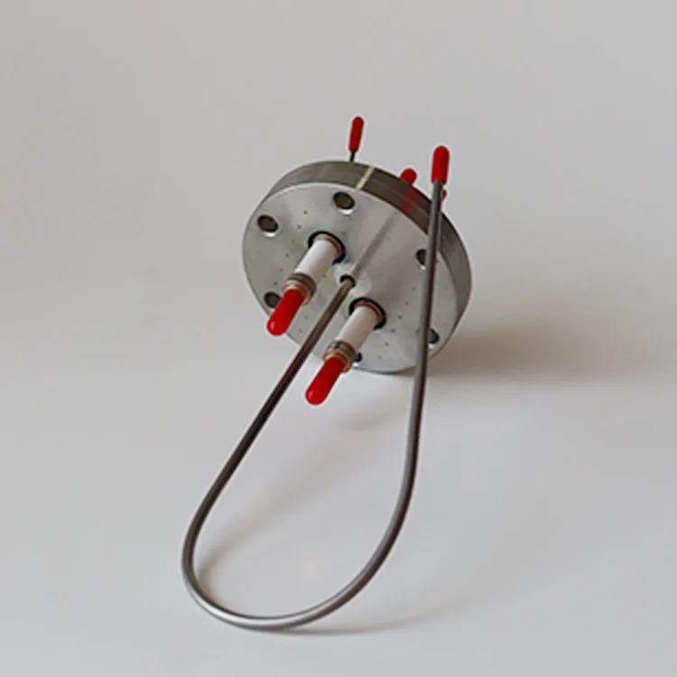 Metallized Vacuum Electrode Flanges Ceramic With 3 Pins Insulated Ultra ...