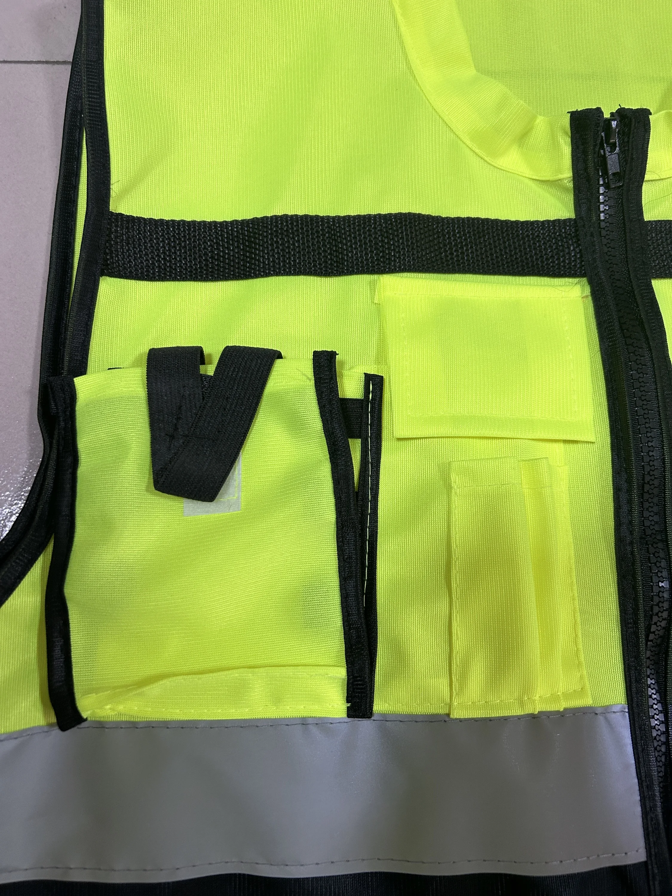 Customizable Logo ANSI Class 2 Motorcycle Safety Vest Fluorescent Green ...