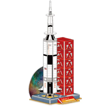 Promotional Gifts Saturn V Launch Vehicle Model 3d Paper Puzzle Toy ...