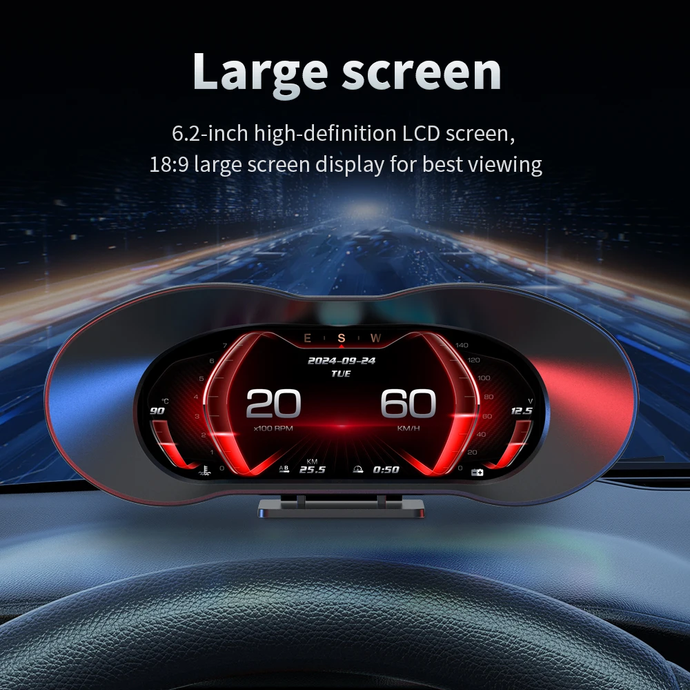 2025 New Model P5 Speedometer Head up Display with Multi Function Alarm ...