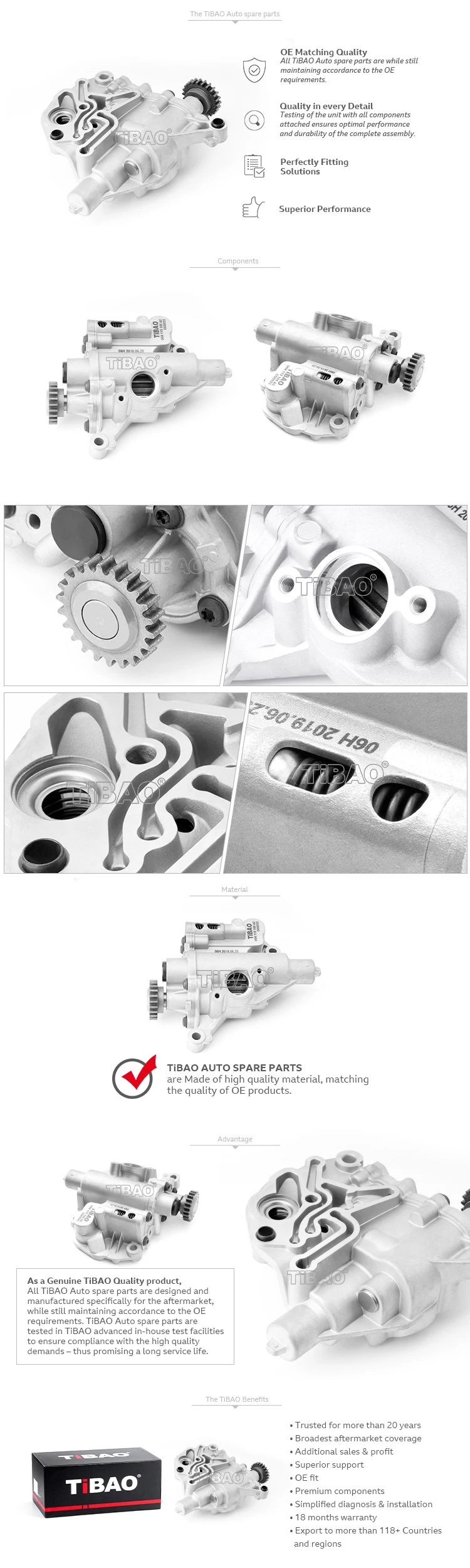 Tibao EA888 Gen3 Auto Engine Oil Pump for Audi & VW Models