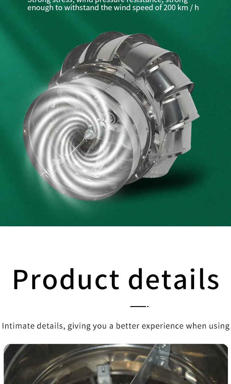 Rain-proof Electric Wind-Driven Axial Flow Roof Turbine Fan