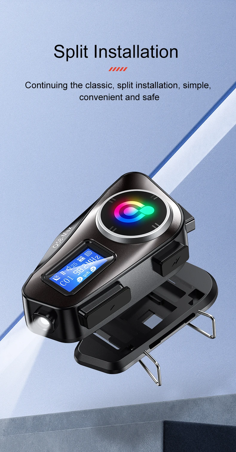 Q58 Max Bluetooth Intercom Headset For Motorcycle Helmets - Oem