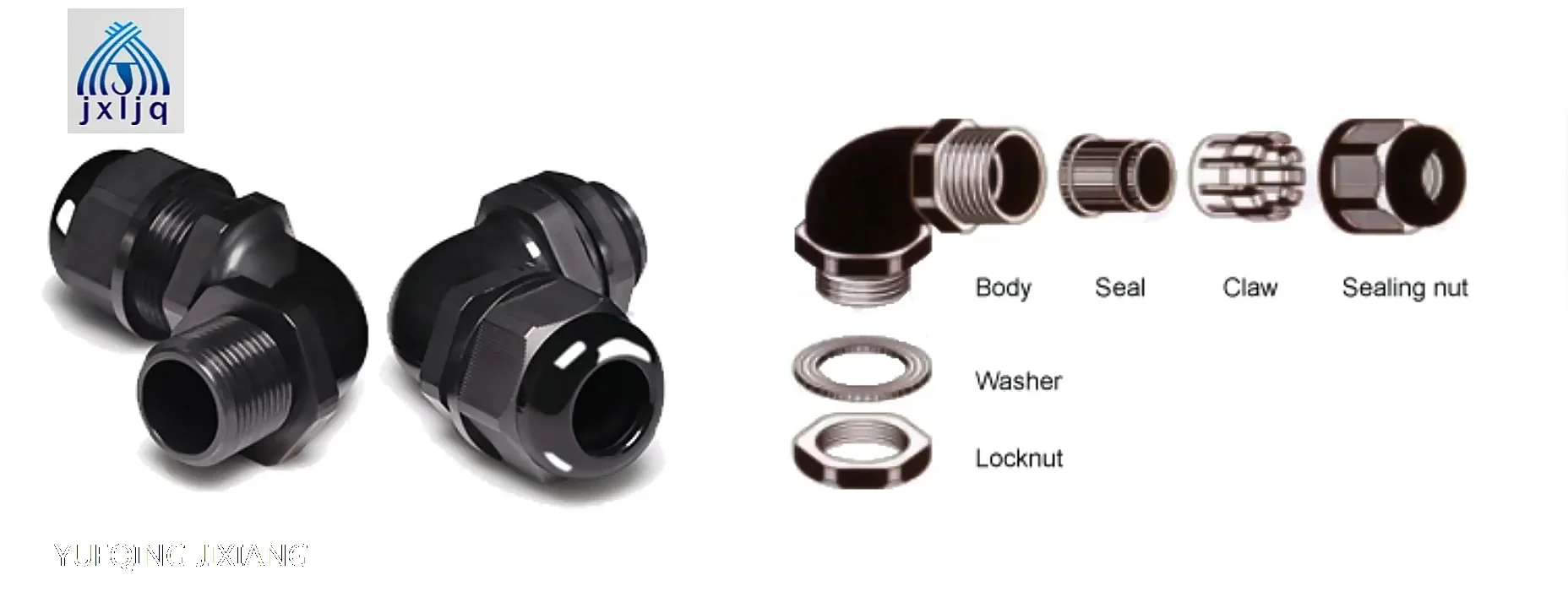 90-degree Elbow Nylon Watertight Pg M Cable Gland,Right Angle Polyamide ...