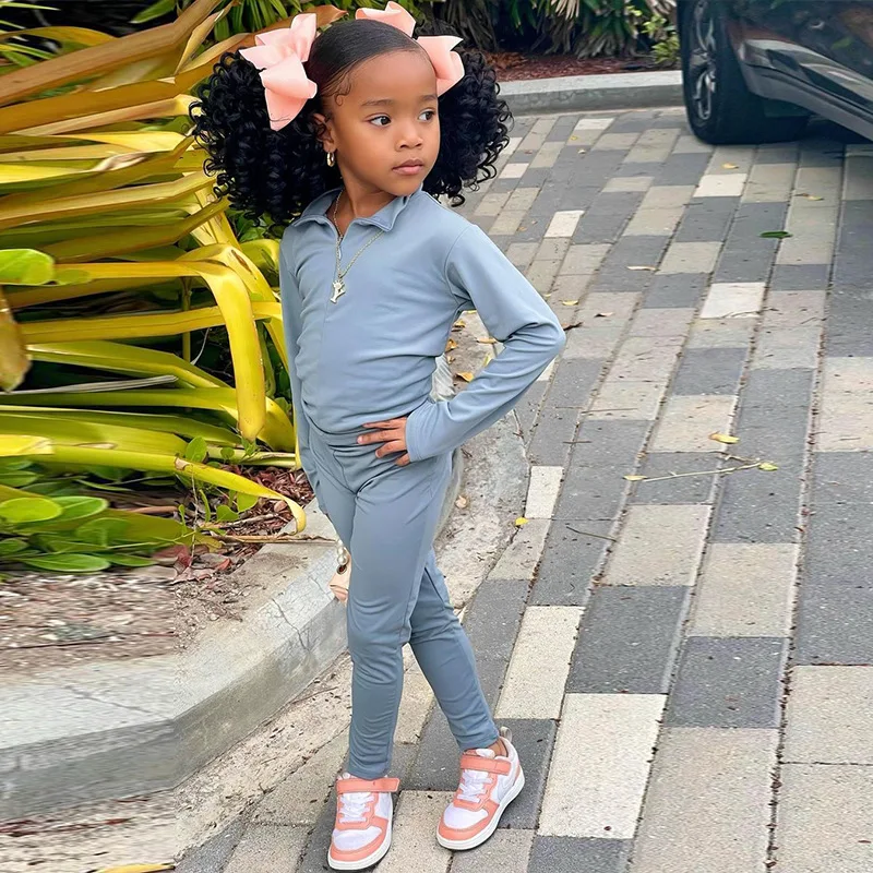 Girls Sports Yoga Set New Casual Solid Elastic Kids Clothing Sets - Buy ...