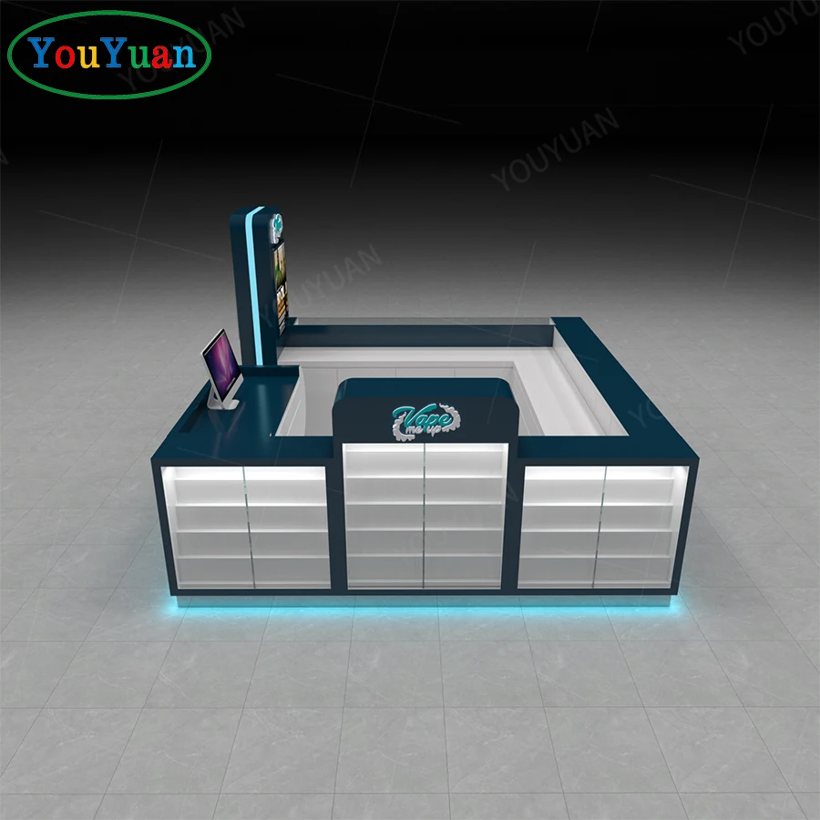 72'' Smoke Shop Showcase Display Counter Store Interior Design Smoke ...