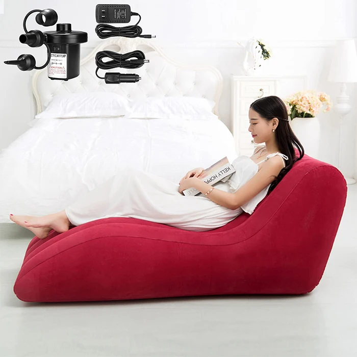 Outdoor Furniture Inflatable Red Lip Sofa Red Inflatable Lounger Air ...