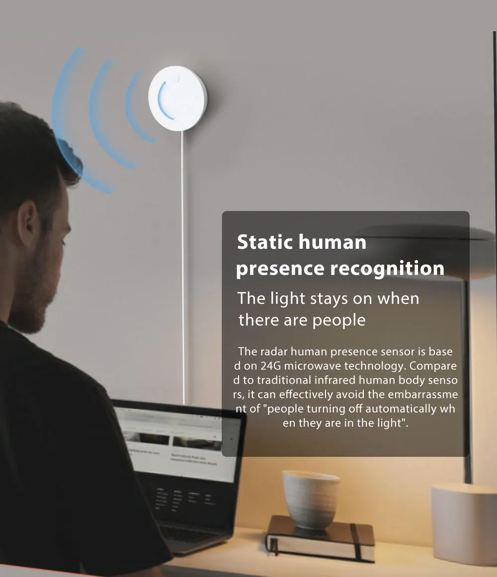 Glomarket Human Presence Sensor Human Detection Mobile Remote Alarm 5 ...