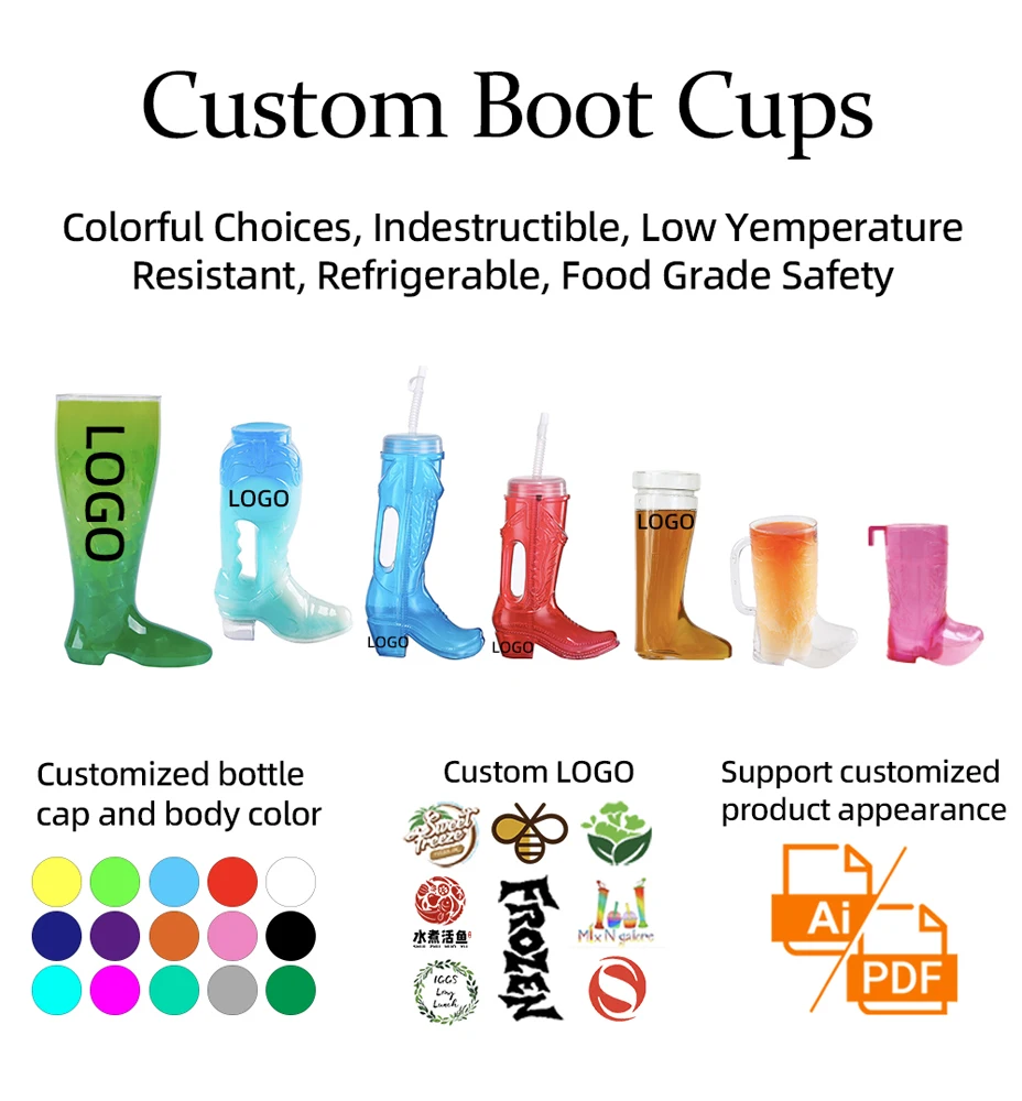 Creative German Boot Beer Mug Freeze Drink Beer Yard Glass Cowboy Beer ...