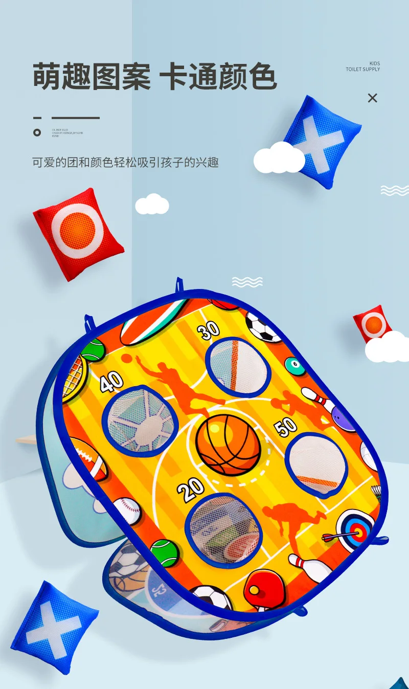 3 In 1 Tossing Game Board Indoor Outdoor Playing Darts Sandbag Throwing ...