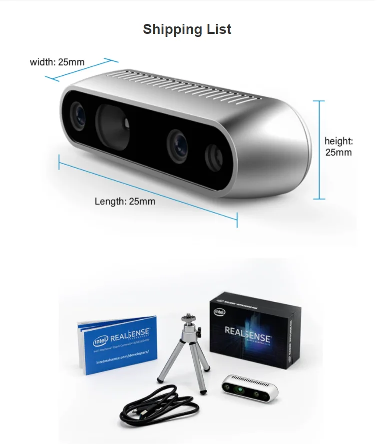 英特尔实感深度相机d435i银色82635d435idk5p - Buy 真正的电子模块,Realsense相机d435i,D435i ...