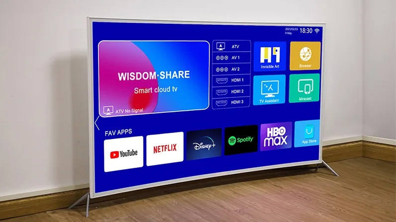 Television 65inch Smart Tv 4k Uhd Led Tv Frameless 65 Pulgadas Curved ...