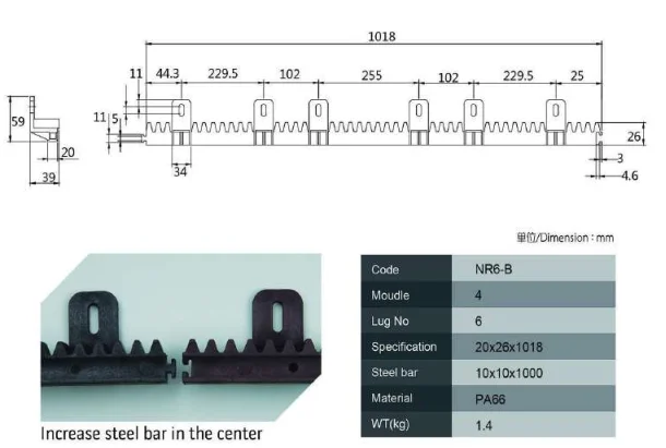 High Quality Automatic Sliding Gate Operator Steel Spur Gear Gear Rack