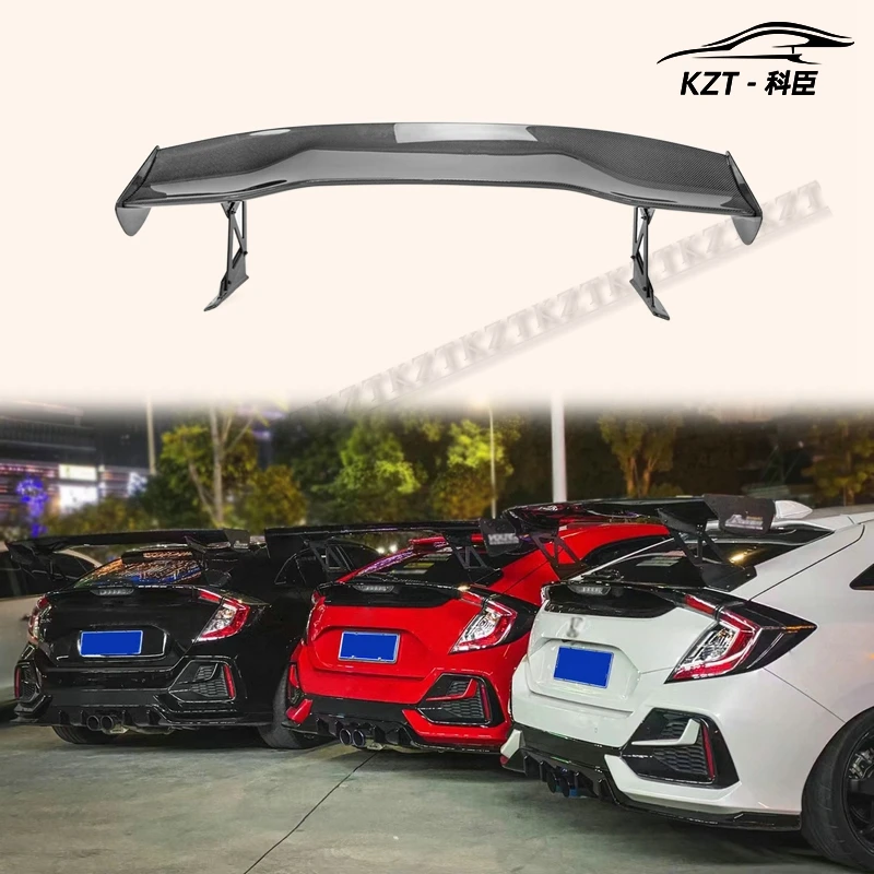 For HONDA Carbon Fiber Honda Civic FK7 FK8 JS Type Rear GT Spoiler ...