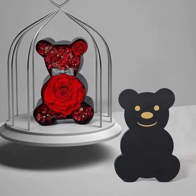 Zexwrap Lovely Bear Shape Gift Wrap Box Chocolate Flower Gift Packaging ...