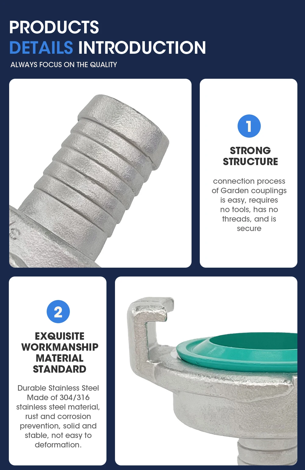 German Type Brass GEKA Couplings for Gardening & Irrigation