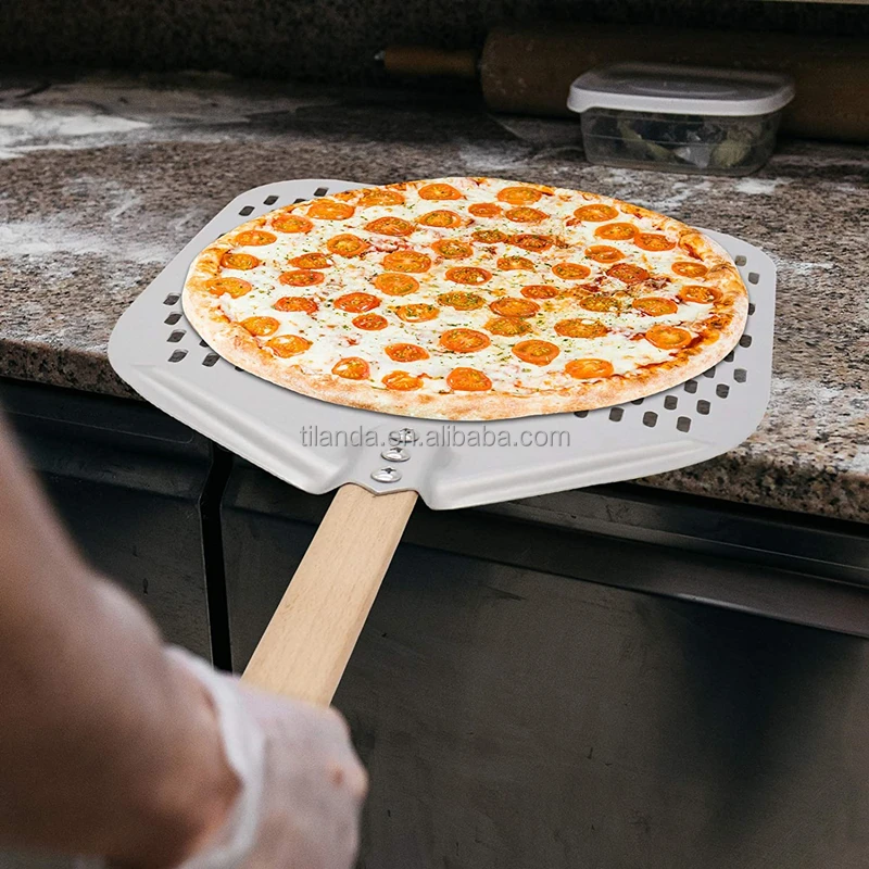 Custom Perforated Anodized Aluminum Stainless Steel Pizza Spatula ...