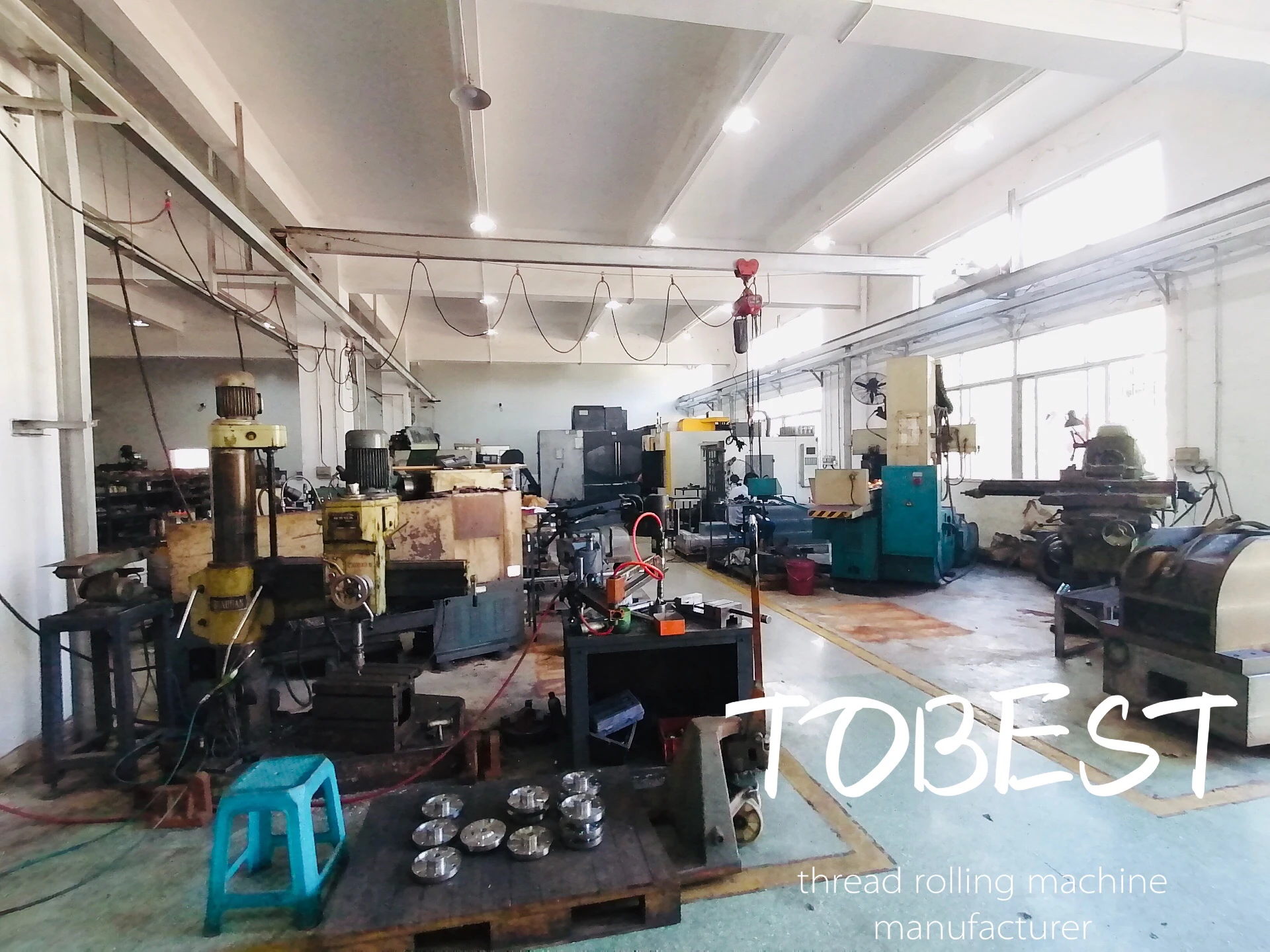 80 Ton Rolling Pressure Threaded bar External Thread Rolling Machine ...