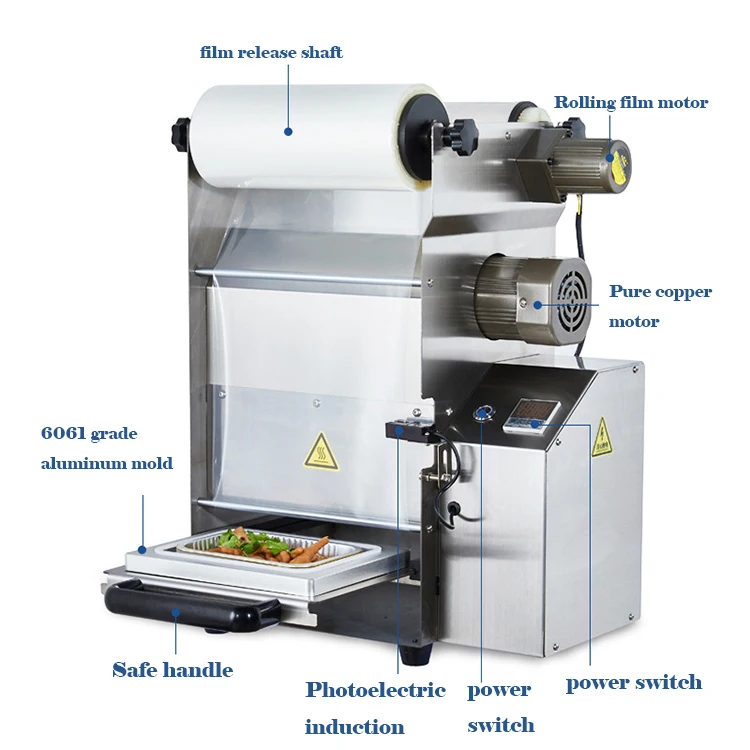 Bowl Plastic Containers Packaging Manual Map Tray Sealer Sealing ...